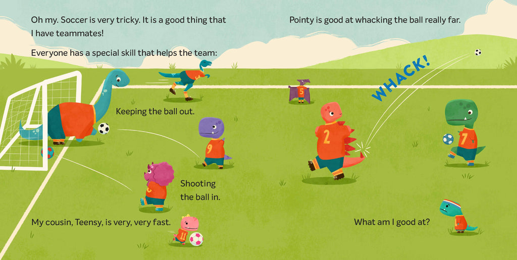 Tiny T. Rex Tries Soccer – Talking Animals Books