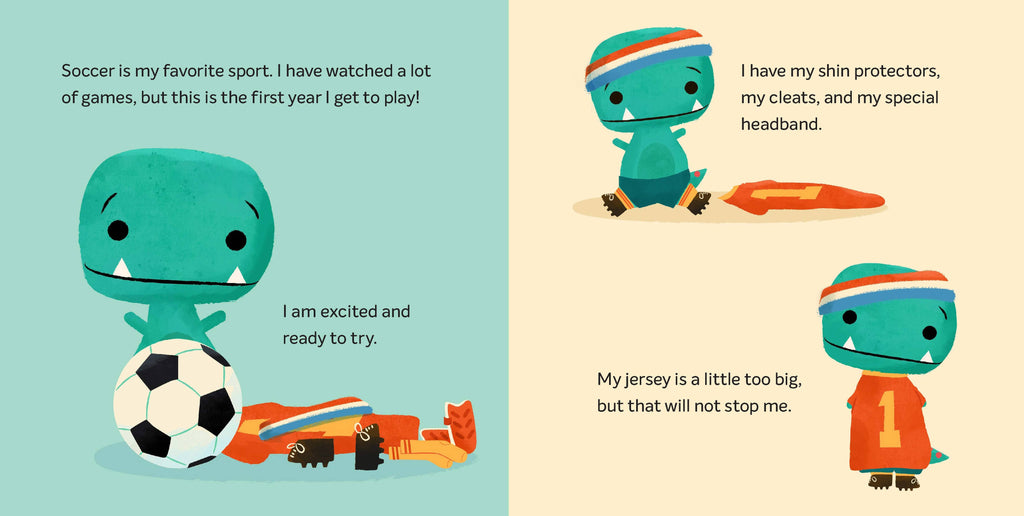 Tiny T. Rex Tries Soccer – Talking Animals Books