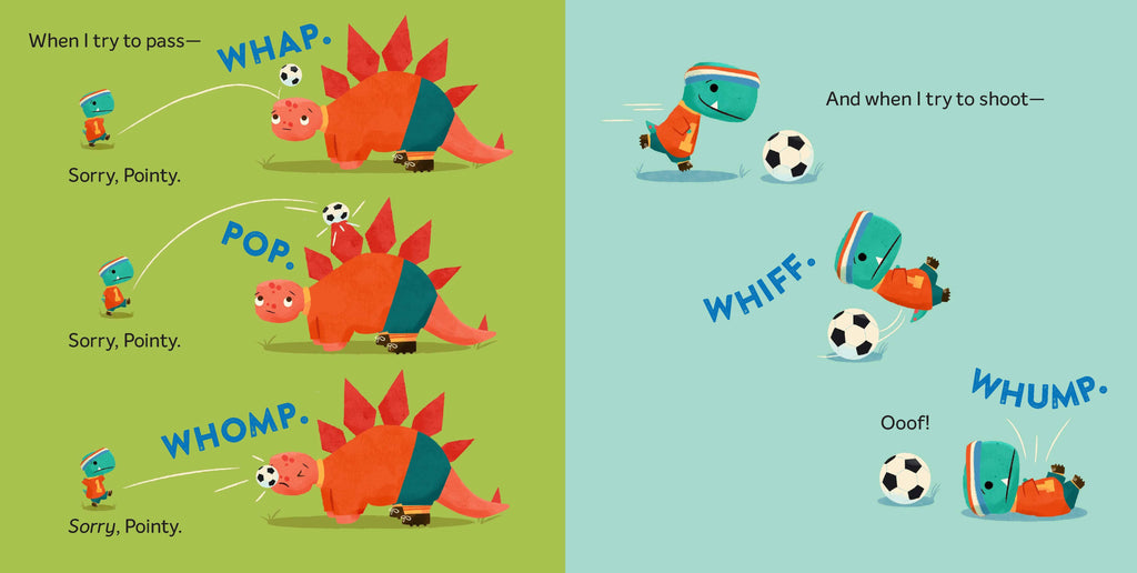 Tiny T. Rex Tries Soccer – Talking Animals Books