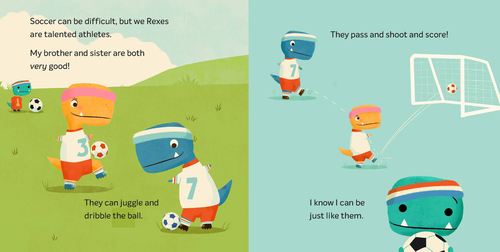 Tiny T. Rex Tries Soccer – Talking Animals Books