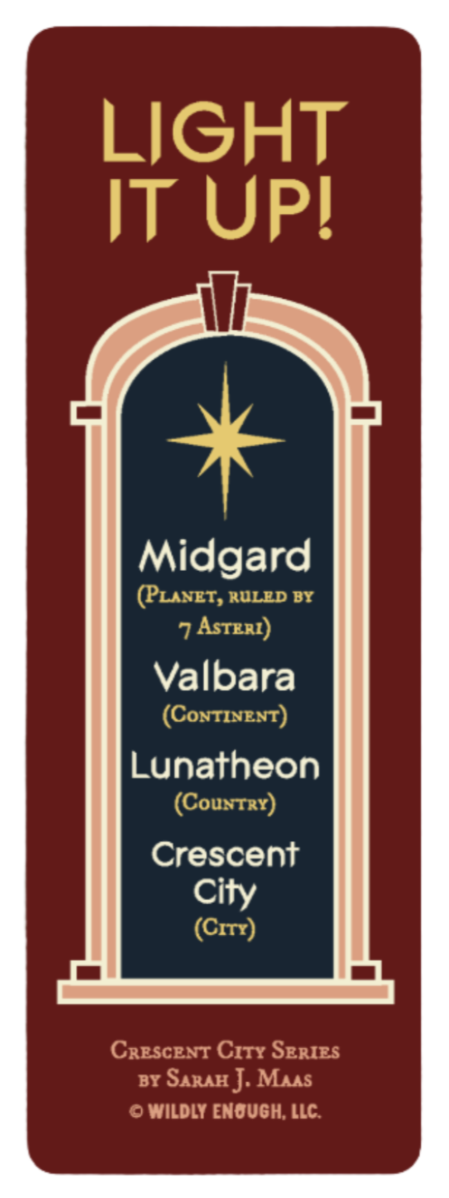Wildly Enough - Houses of Midgard Bookmark | Crescent City – Talking ...